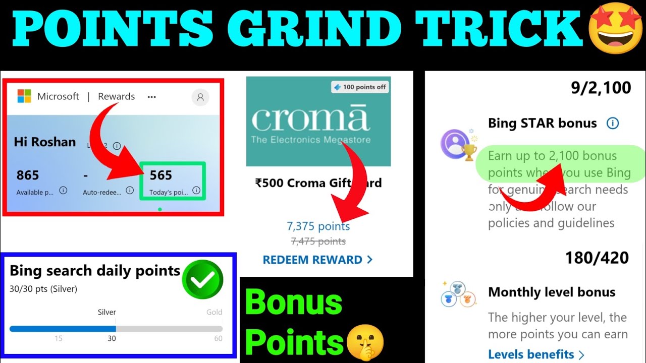 Microsoft Rewards New Update | Bing Star Bonus Points | Redeem Discount ...