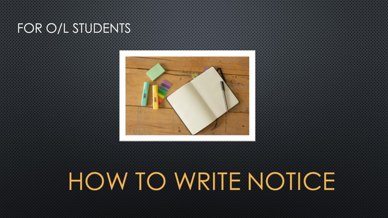 NOTICE-How to write notices - YouTube