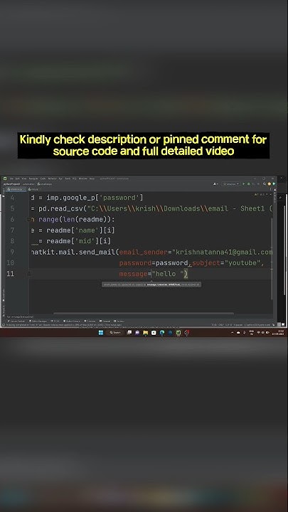 Python Script for Sending Bulk Emails with Data from CSV | Email Marketing automation # ...