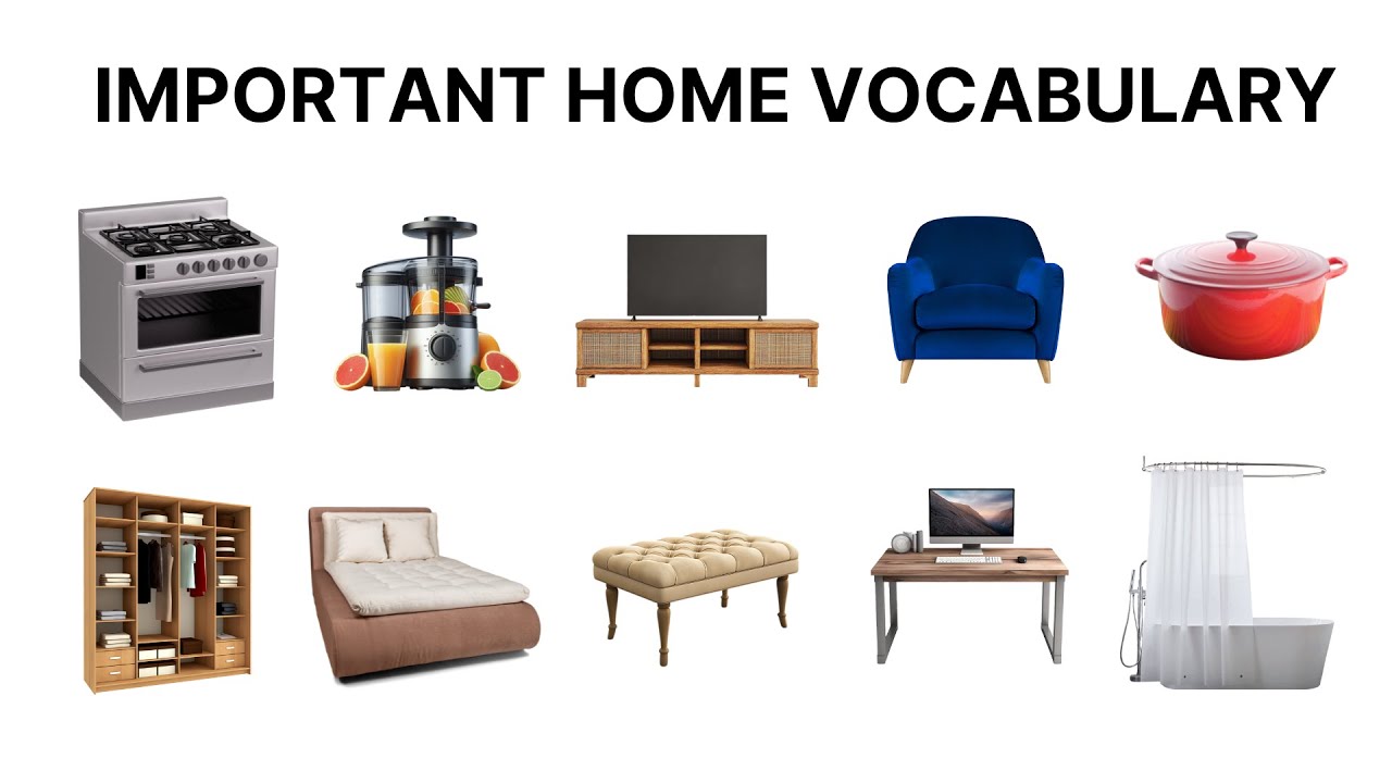 200+ Must-know Household Items with Pictures | Home Vocabulary for ...