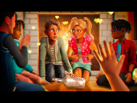 SPIN THE BOTTLE KISSING GAME 💖😏 SIMS 4 STORY