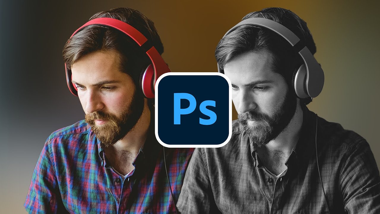 Photoshop Color To Grayscale | How To - YouTube
