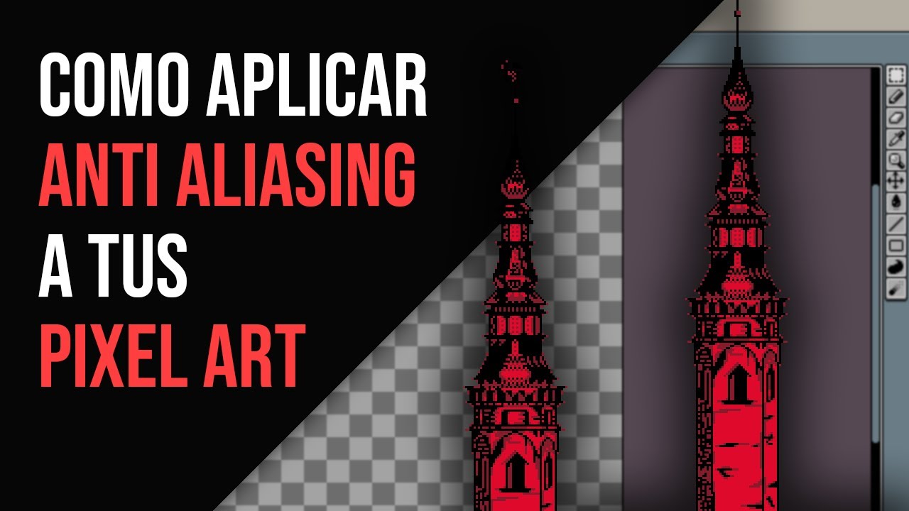 Como aplicar ANTI ALIASING a tus DIBUJOS | Pixel art para principiantes ...