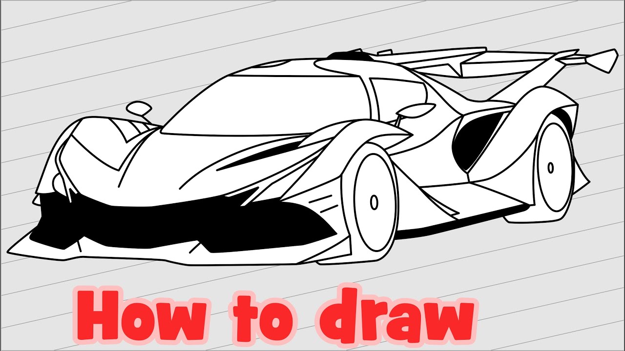 How to draw Apollo IE V12 - Как нарисовать машину Apollo IE - YouTube