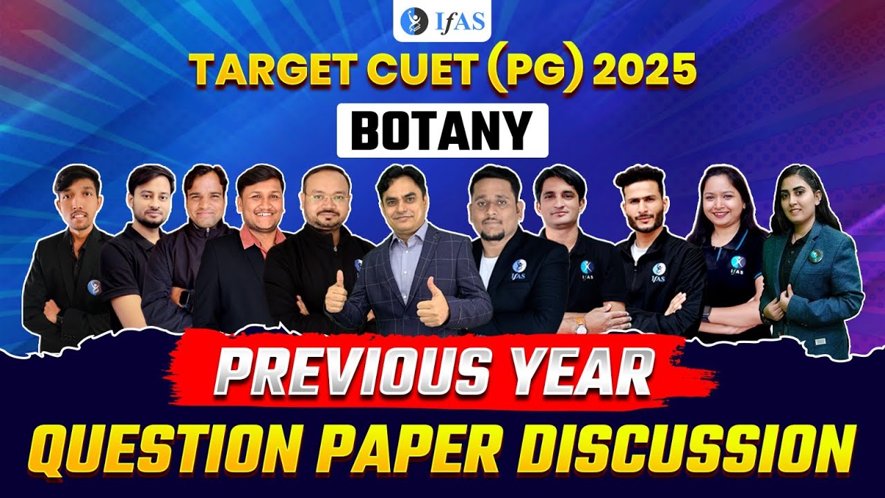 CUET PG Botany Previous Year Question Paper Discussion | Target CUET PG ...