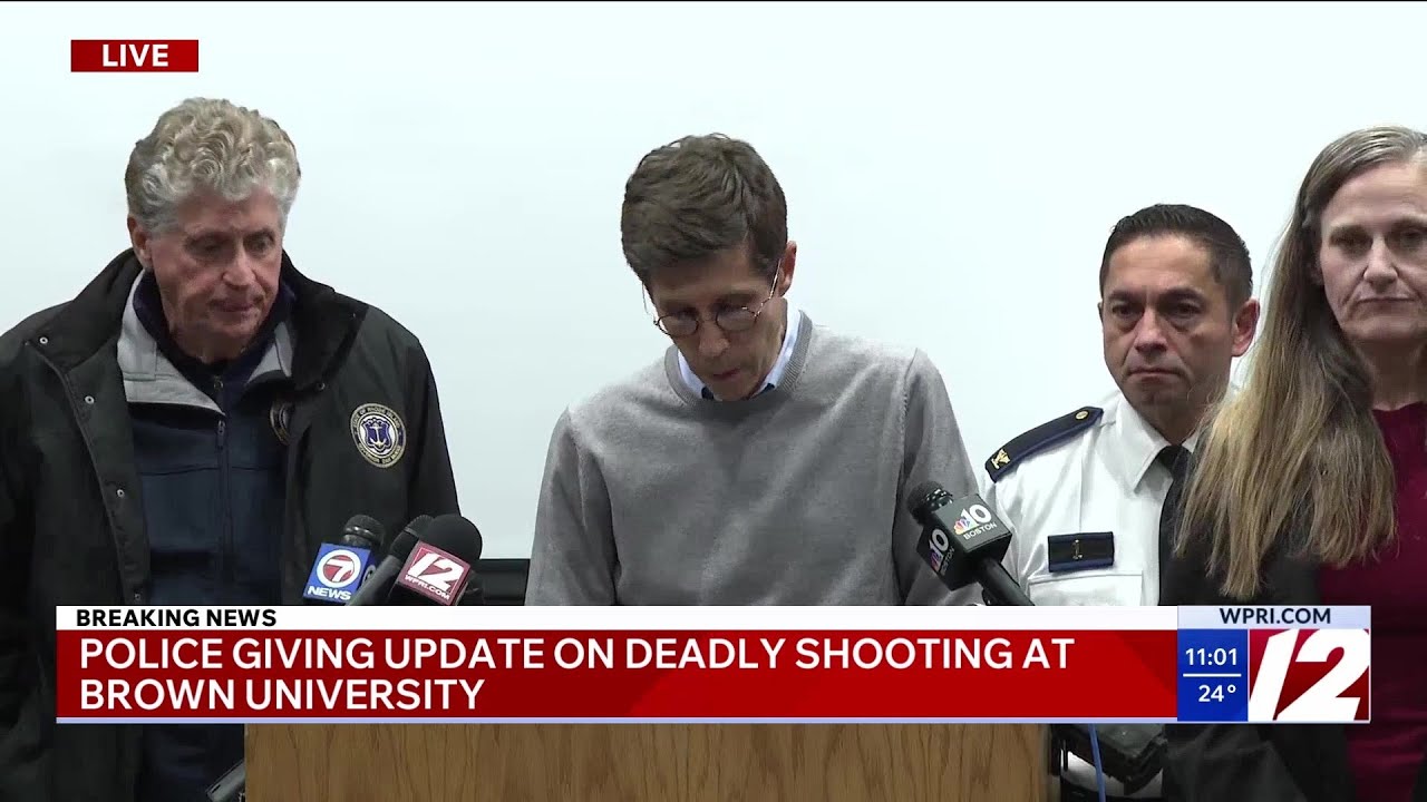 Brown University shooting media briefing Sunday 11 p.m. - YouTube
