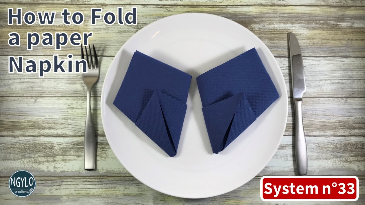 How to fold a paper napkin into a Cone | Easy Napkin Folding - YouTube