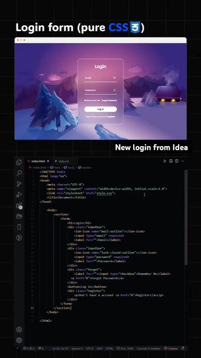 🔐 Login Form (Pure CSS) | Stomer_Study | Responsive & Stylish UI Design. coding. python.HTML CSS ...