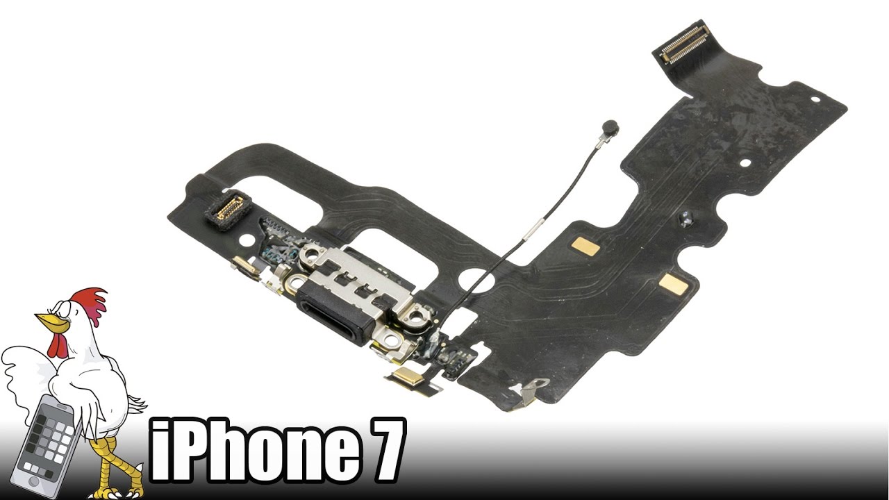 Guía del Apple iPhone 7: Cambiar flex de carga con micrófonos - YouTube
