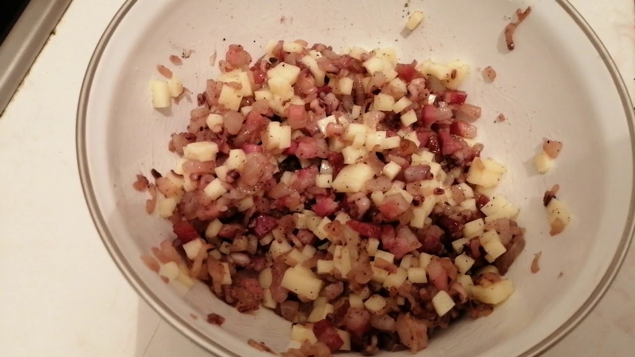 Punjene lignje i restani krompir - YouTube