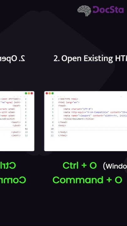 VISUAL STUDIO CODE SHORTCUTS FOR HTML PAGES - YouTube