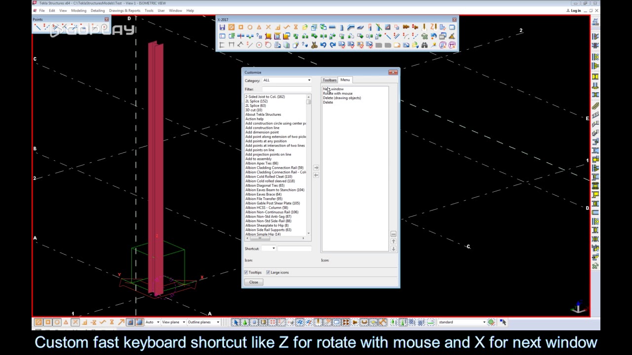 Custom toolbar and keyboard shortcuts - YouTube