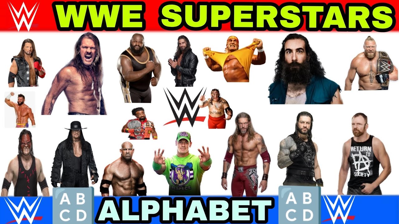 WWE Superstars Alphabet | Alphabet of WWE Wrestlers | WWE Wrestlers ...
