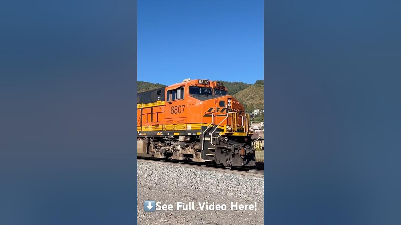 BNSF 6807 Leads H-SLADEN on a Beautiful Morning!! - YouTube
