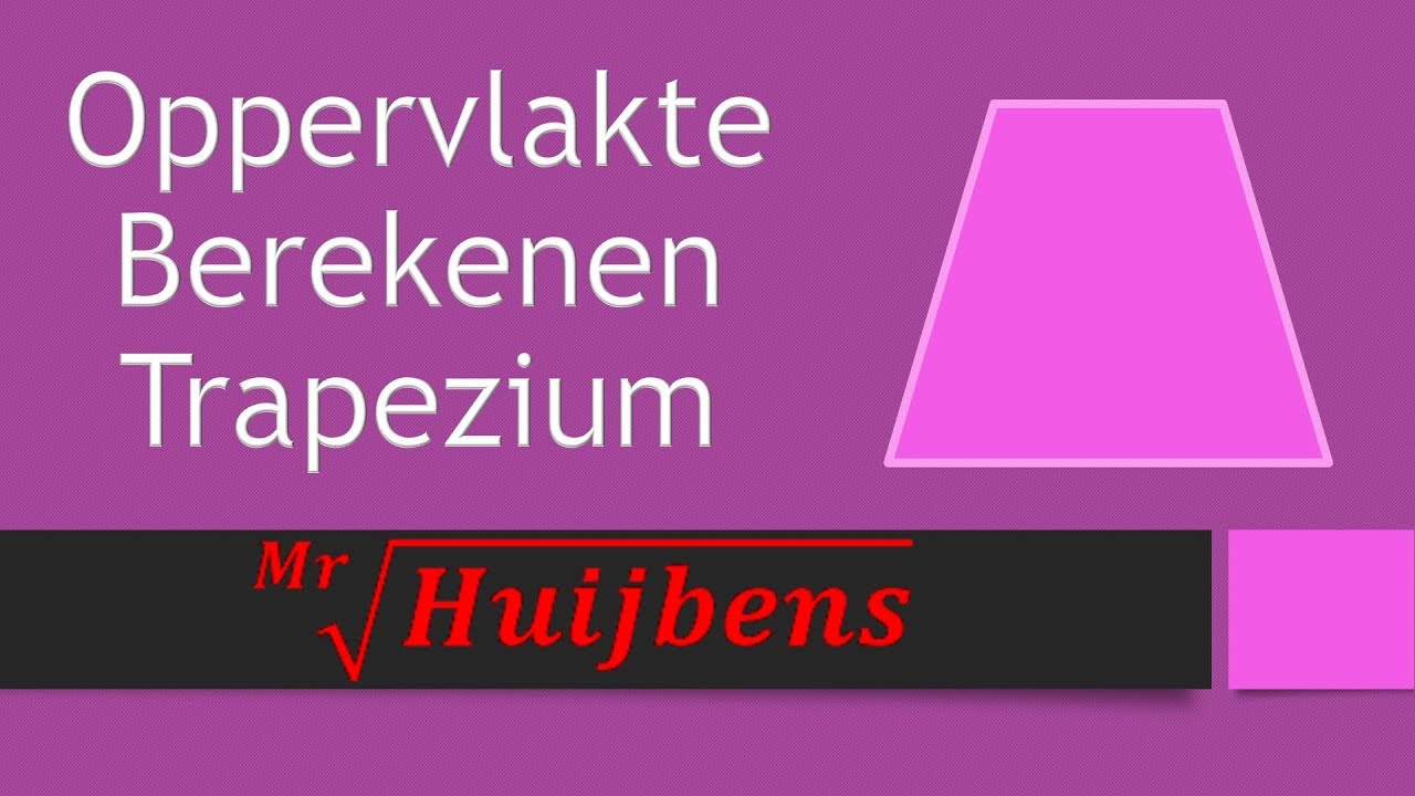 oppervlakte trapezium - YouTube