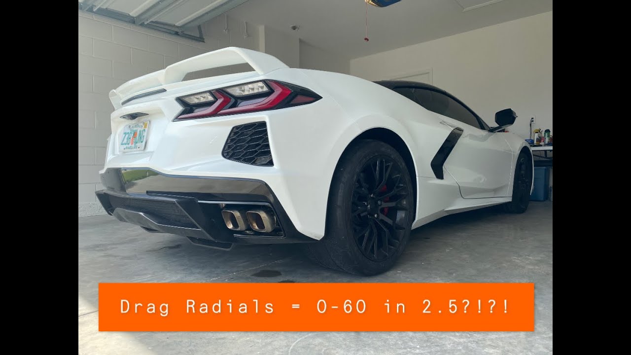 2020 C8 CORVETTE ON DRAG RADIALS - YouTube