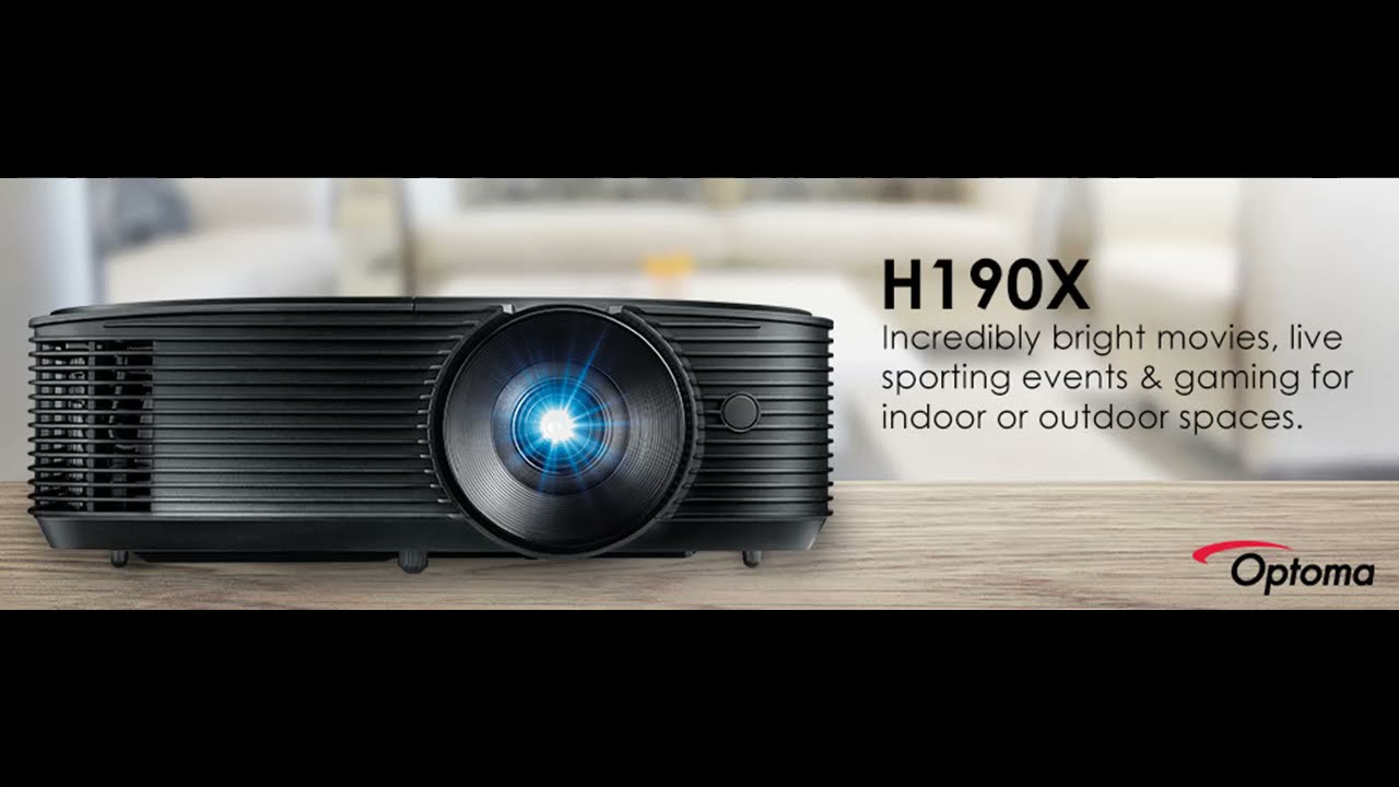 Optoma H190X Affordable Home & Outdoor Movie Projector - YouTube