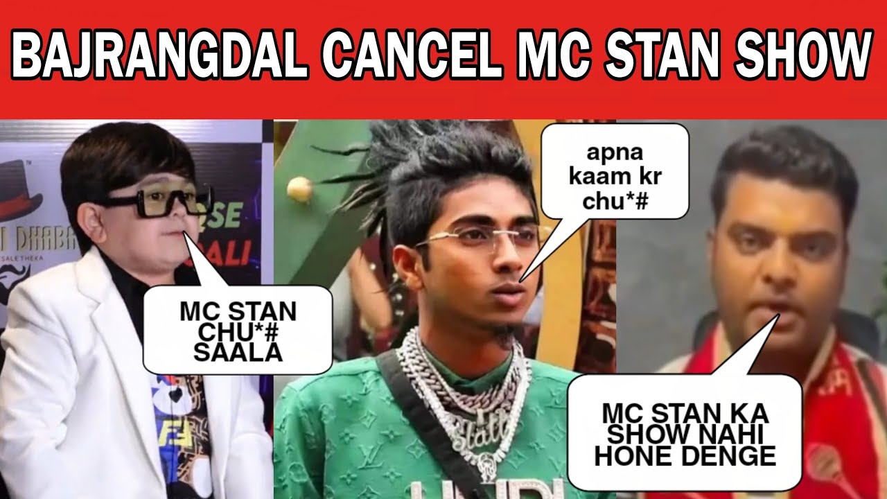 MC STAN VS ABDU ROZIK - BAJRANGDAL CANCEL MC STAN SHOW IN SURAT ...