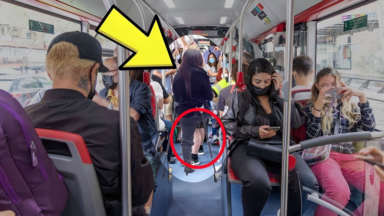 Poor Girl With One Leg Gives Up Her Seat For An Old Man On Bus, What He ...