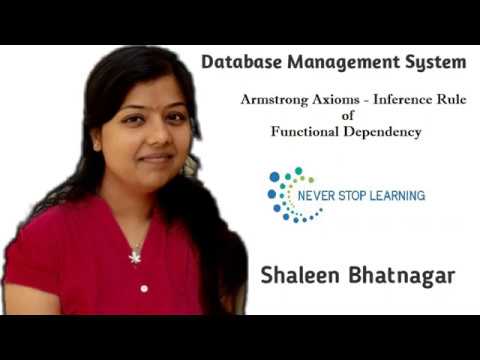 Armstrong's Axiom - Inference Rule in Functional Dependency (DBMS) - YouTube