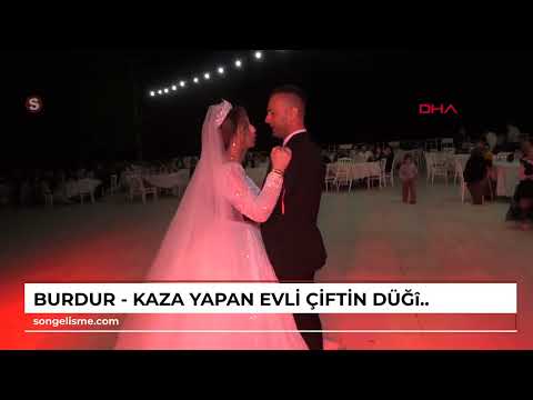 Burdur - Kaza yapan evli çiftin düğün görüntüleri ortaya çıktı