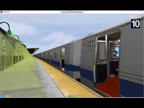 openbve R46 1975 Pre Goh A train arriving and departing at beach 25th Street - YouTube