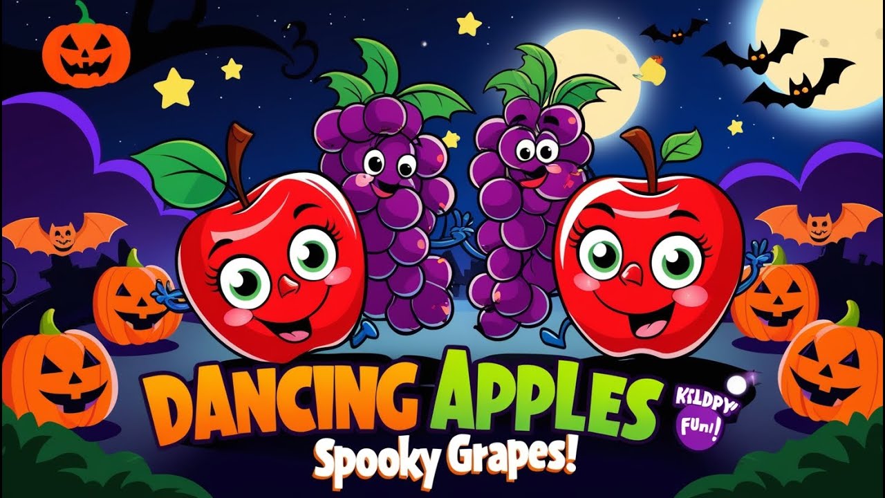 Dancing Apples Spooky Grapes! Part 2 🍇🍏 | Fun Halloween Song for Kids ...