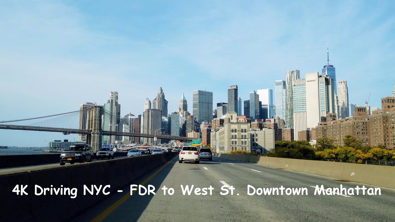 4K Driving NYC - FDR Dr. to World Trade Center | Downtown Manhattan ...