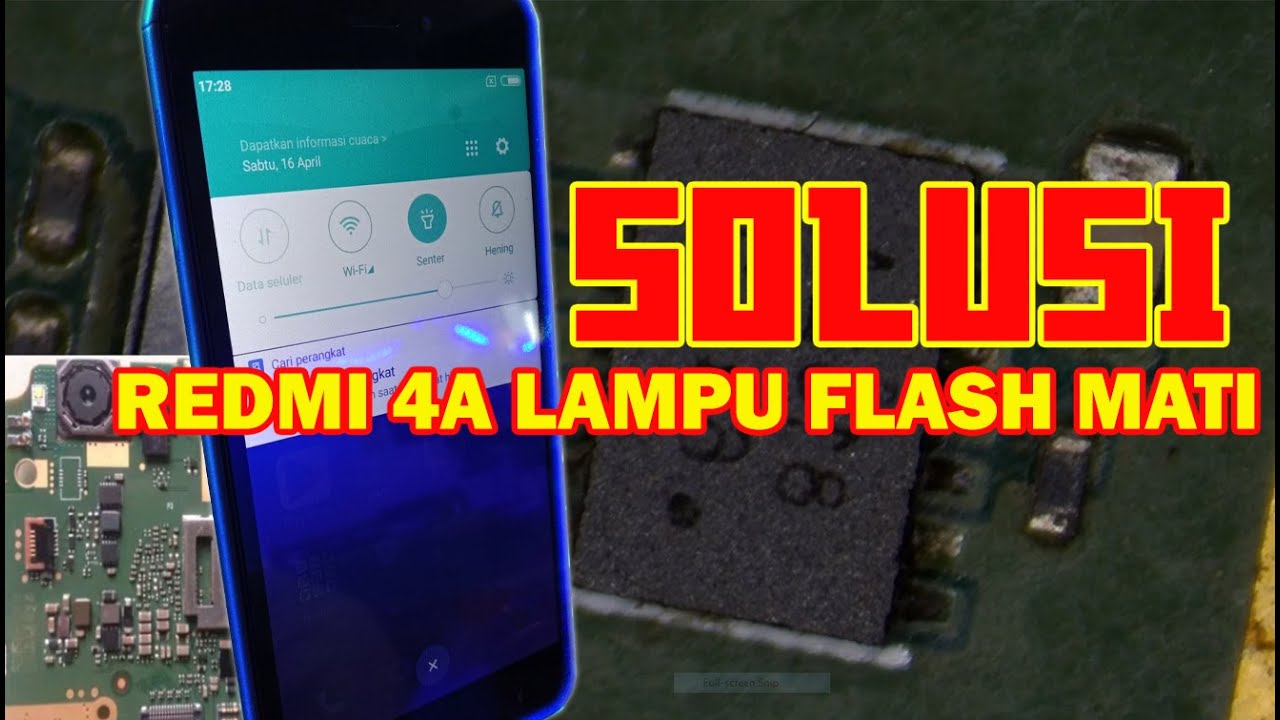 How to fix android phone light flash off | LAMPU FLASH REDMI 4A MATI ...