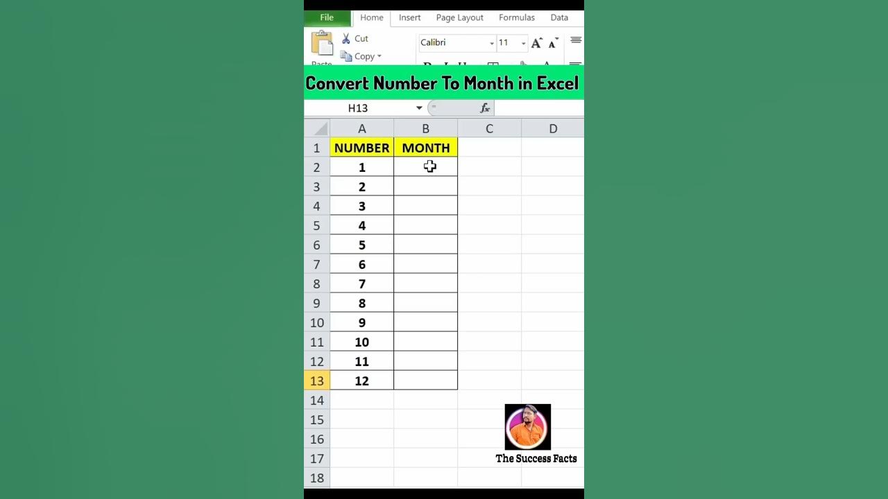 How to convert number to month name in Excel#exceltricks #exceltips #exceltutorial #ytshorts ...