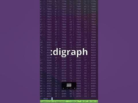 Quick Vim Tip | Digraphs 🚀 - YouTube