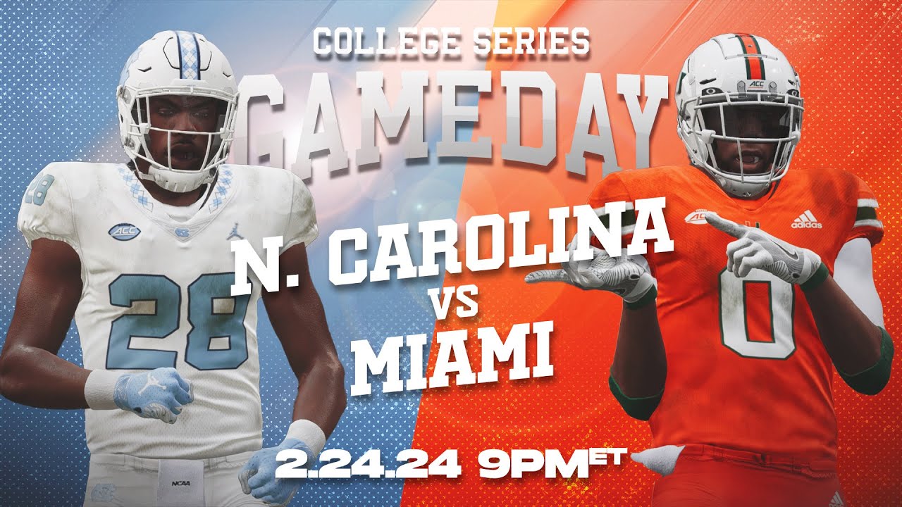 RFL College Series 6: #10 North Carolina vs #12 Miami Week 7 | Madden ...