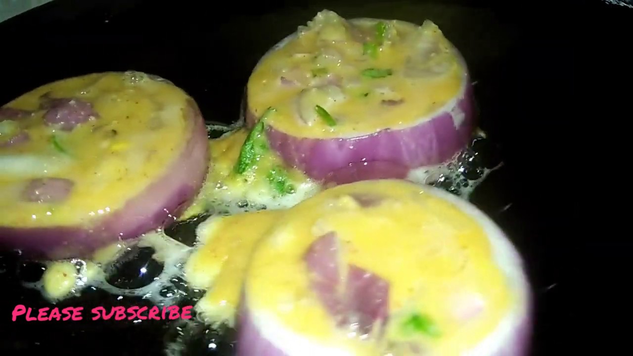 Tasty Onion ring egg amlet / ఓనియన్ రింగ్ ఎగ్ ఆమ్లెట్ .. - YouTube