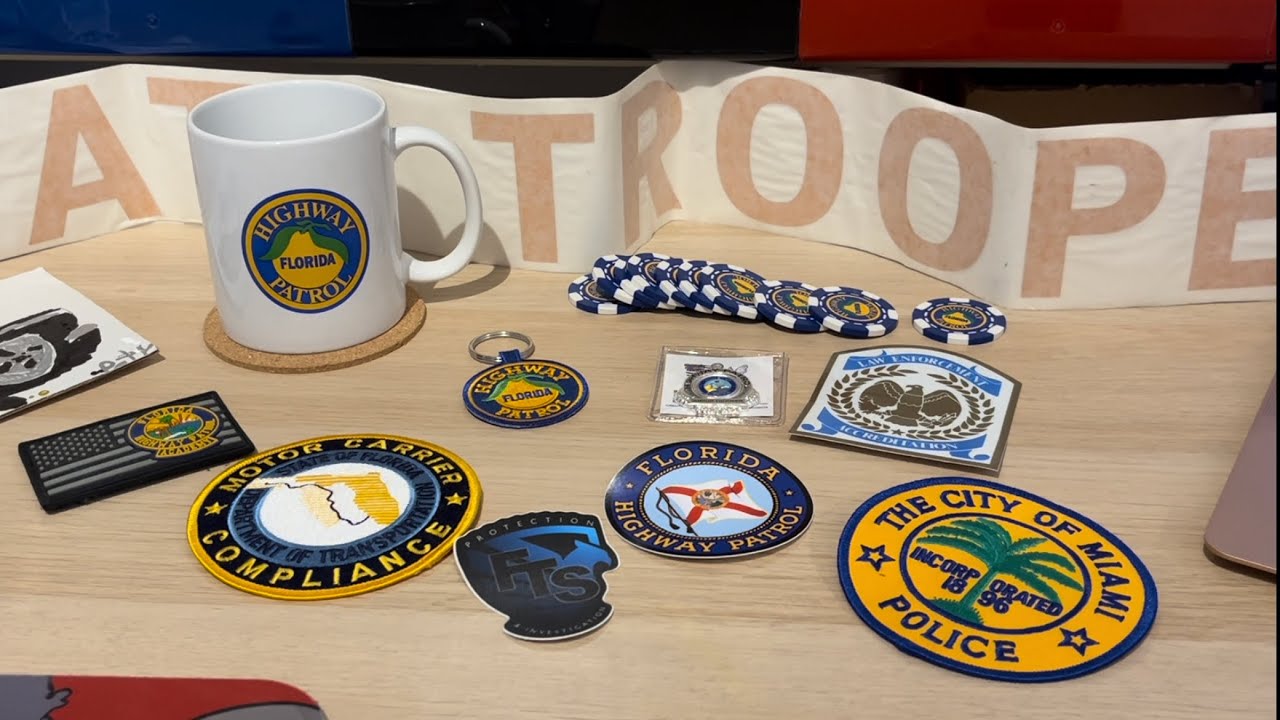 Florida Highway patrol merch for my police collection!! - YouTube
