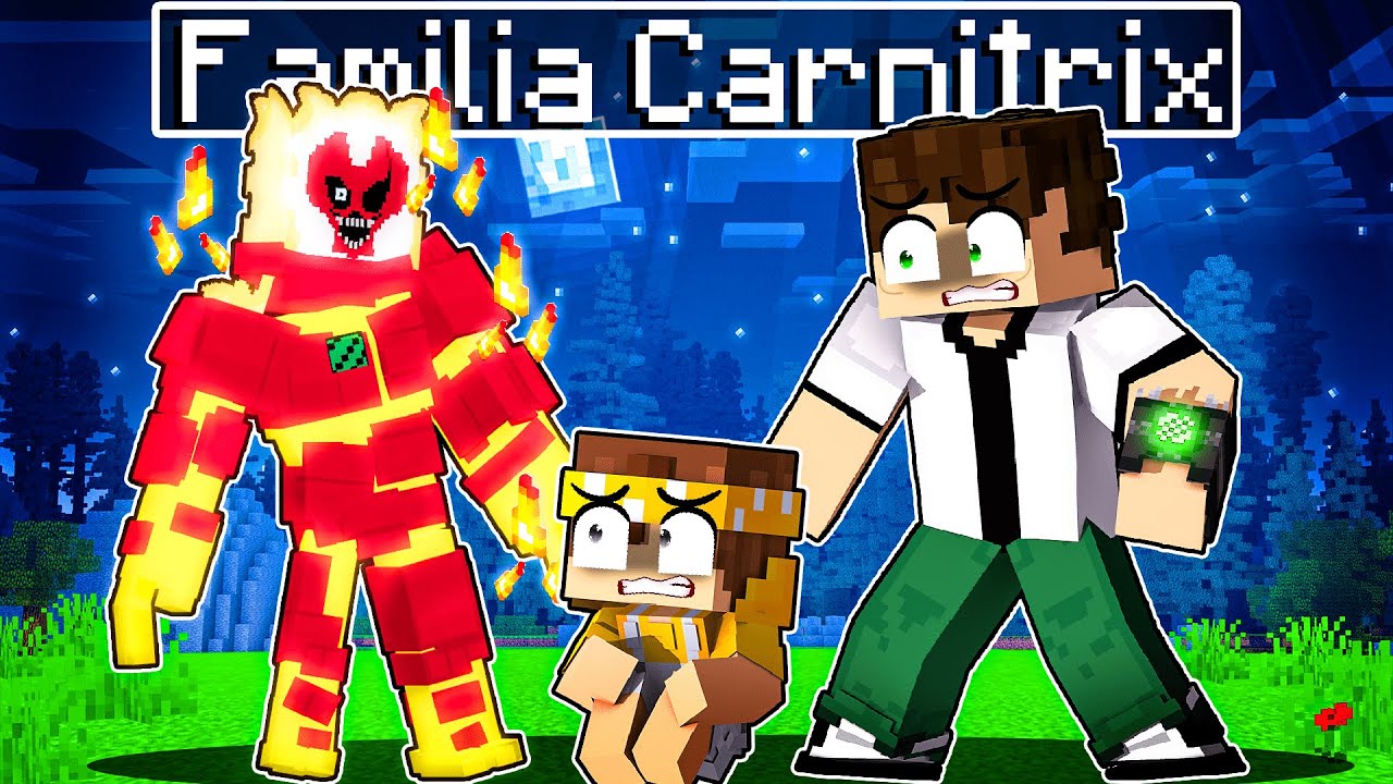 FUI Adotado pelo BEN 10 CARNITRIX no MINECRAFT - YouTube