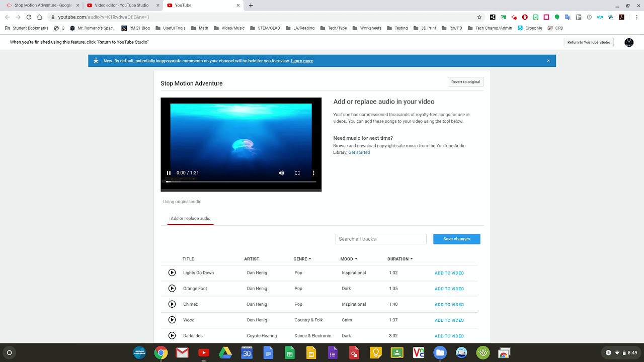 Editing and Adding Music Using YouTube Editor - YouTube