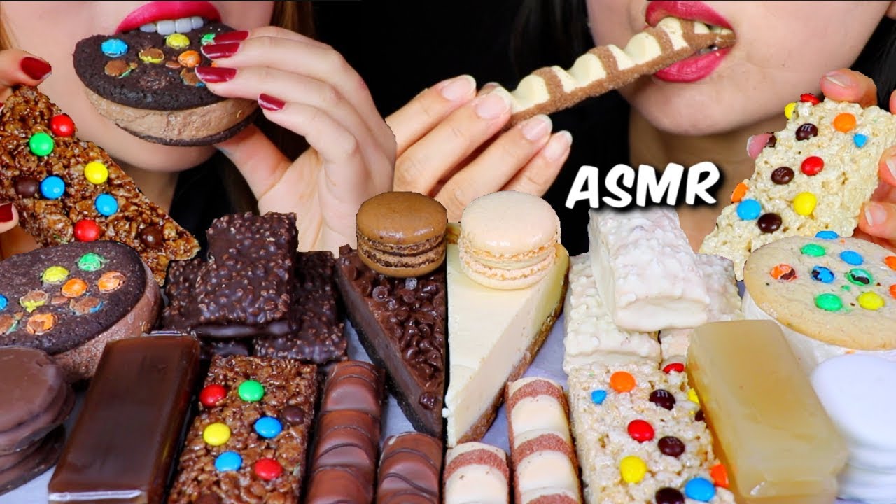 ASMR CHOCOLATE CHEESECAKE, M&M's ICE CREAM, RICE KRISPIES, OREO, KINDER ...