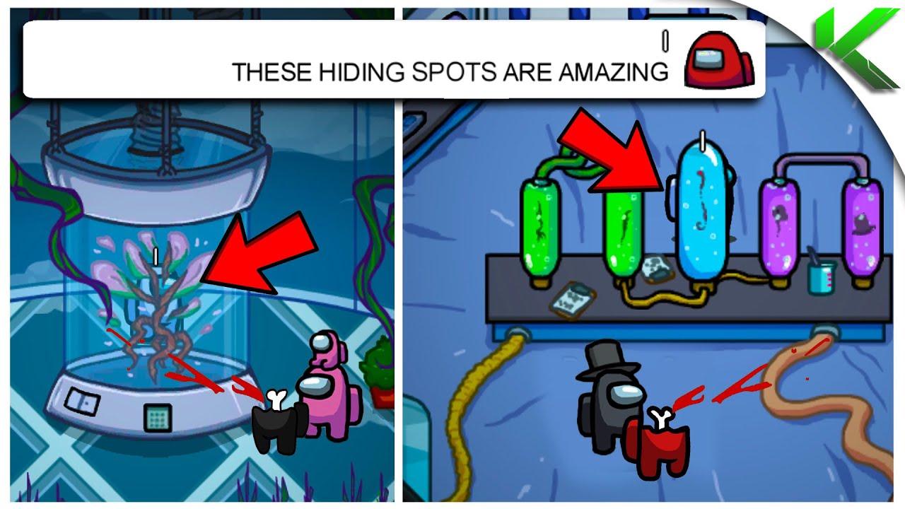 NEW BEST HIDING SPOTS IN AMONG US! | Among Us - YouTube