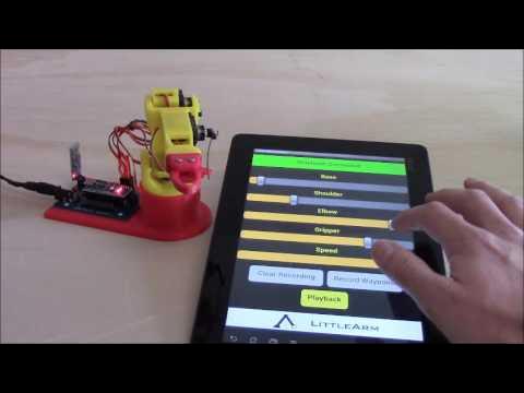 Training LittleArm 2C Arduino Robot Arm with Android App - YouTube