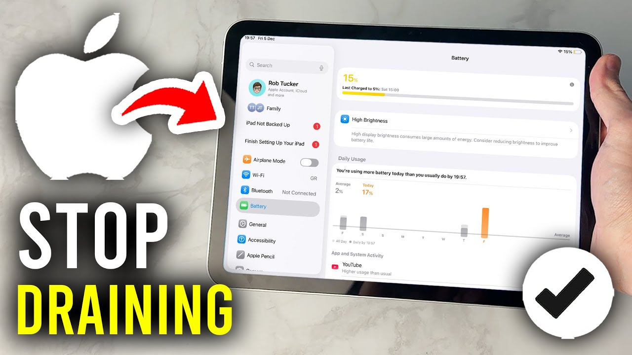 How To Stop iPad Battery From Draining So Fast - Step By Step - YouTube