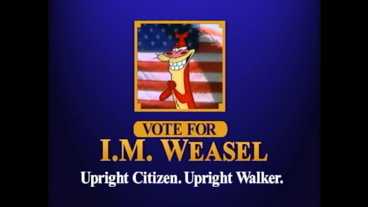 Cartoon Network - Vote for I.M. Weasel - Cartoon Campaign 2000 - YouTube