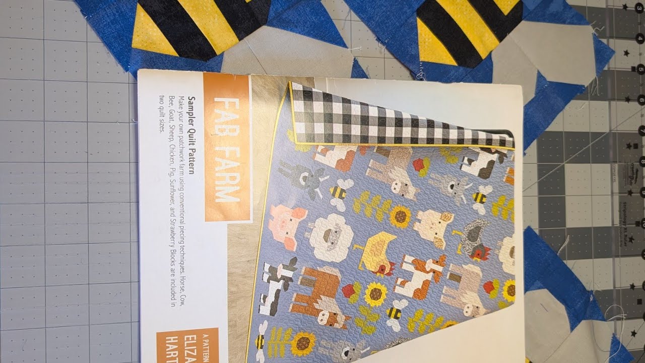 Easy Bees Sewing Elizabeth Hartman's Fab Farm Bee Block - YouTube