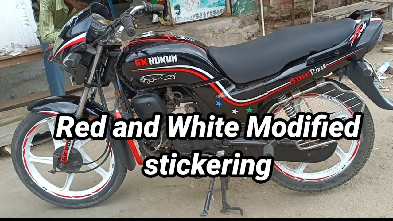 Red and White combination Modified stickering New Look From Noor ...