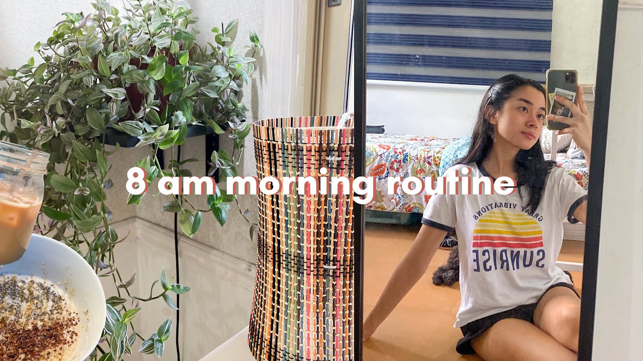8 am morning routine | for productivity ⛅️ - YouTube