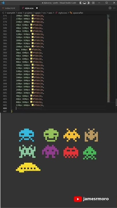 Pixel Art CSS - Space Invaders - YouTube