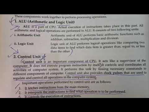 ALU (Arithmetic and Logic unit) , Define Arithmetic unit , Define Logic ...