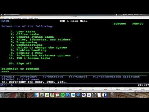 Coding in RPG (IBM i/AS400). Setting the control options in my RPG program. - YouTube