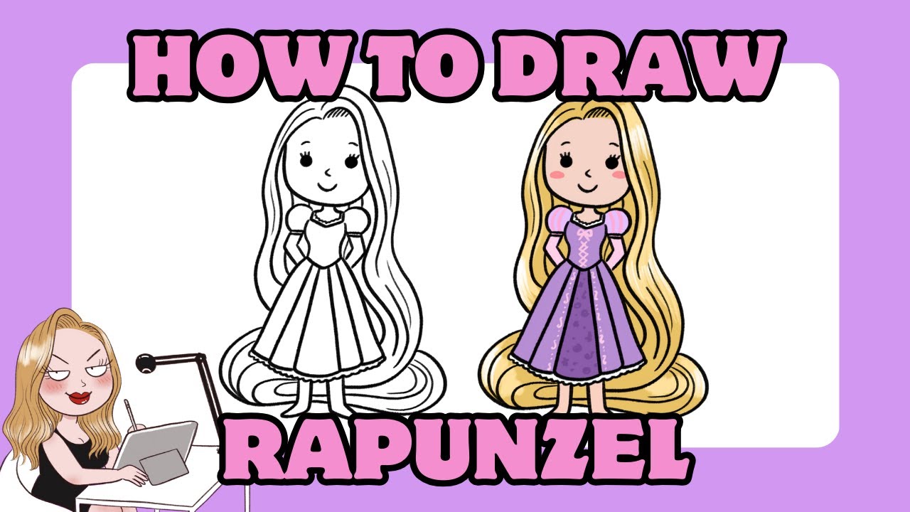 How to Draw Rapunzel | Disney Princess - YouTube