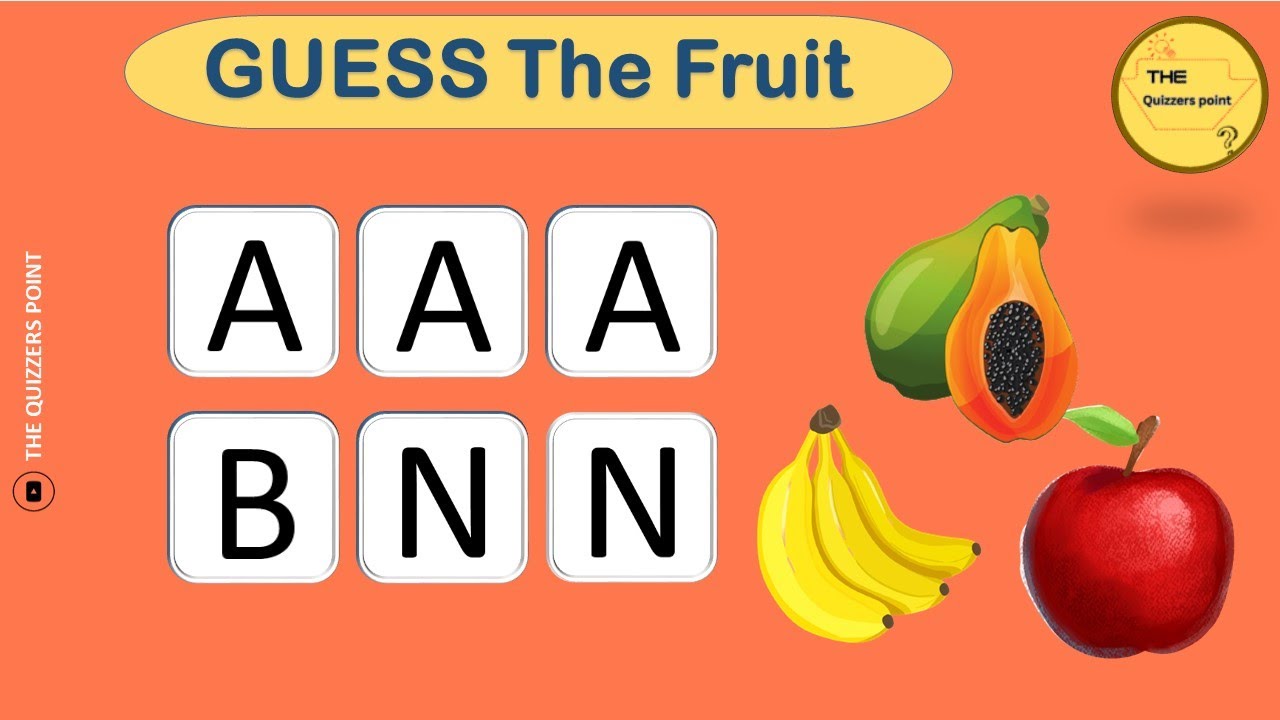 Guess The Fruits By Scrambled Words |The Quizzers Point - YouTube