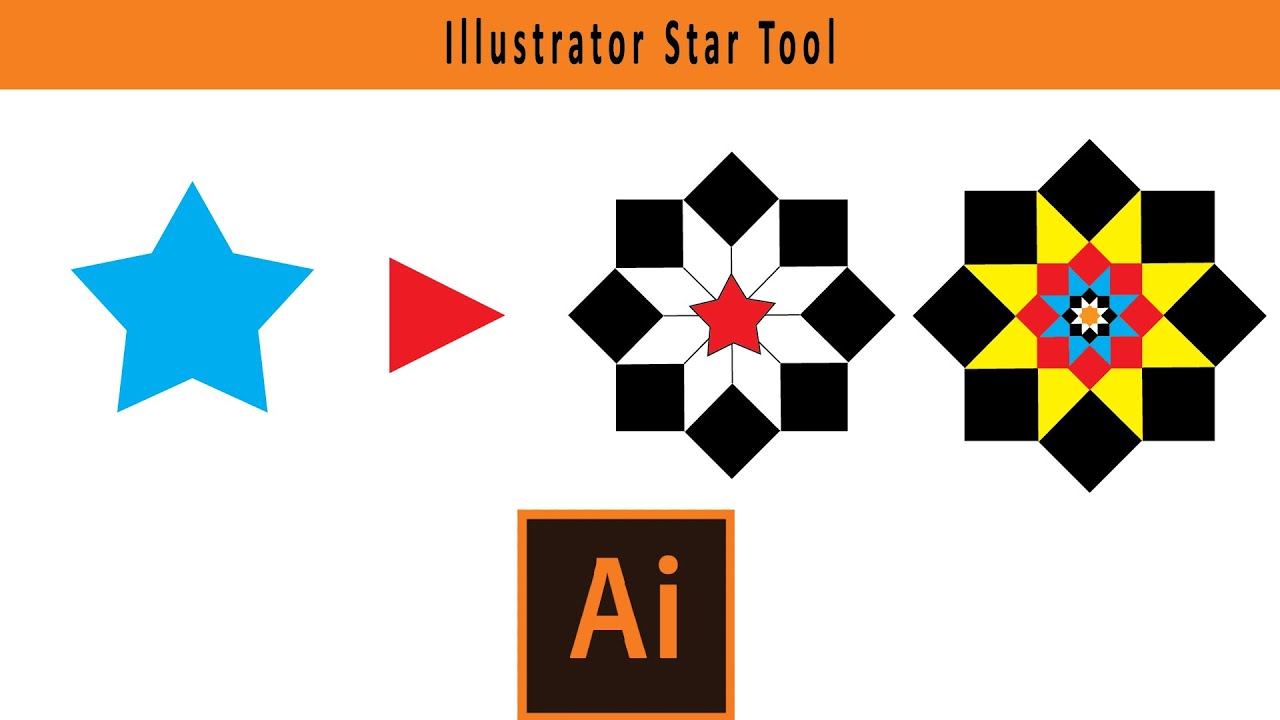 Illustrator Tutorial 2021 - Illustrator Star Tool - Illustrator ...